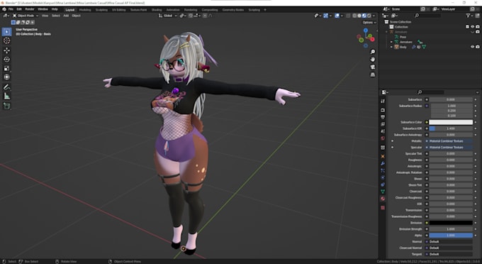 Do outfitting work for your avatar using blender by Kanyunimina | Fiverr