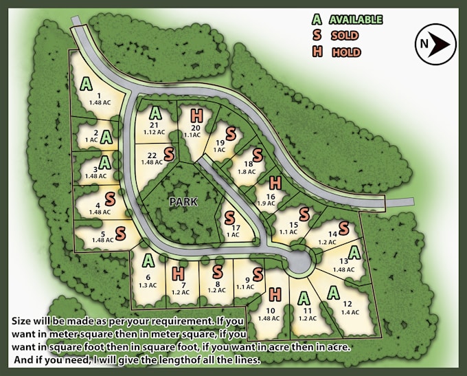 Render site plan, plat map, campground map, subdivision design by Rudra ...