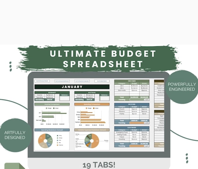 Design google sheets microsoft excel dashboard spreadsheet budget ...