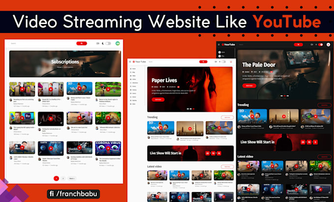 Create a custom video streaming website for your business by Franchbabu ...