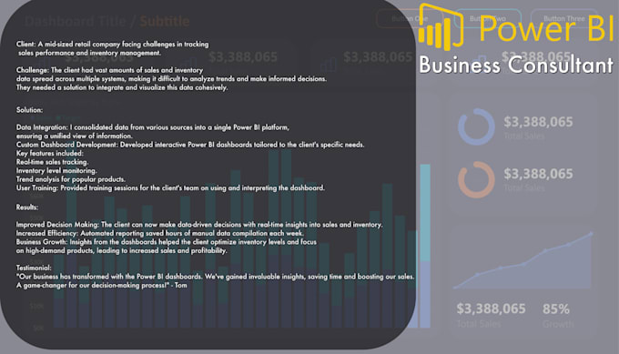 Create professional power bi dashboards and visualizations by Dean_vd_velden | Fiverr