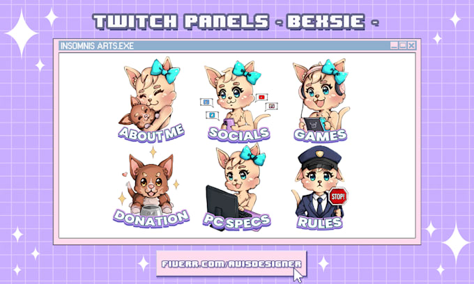 Make custom chibi panel for your twitch channel by Avisdesigner | Fiverr