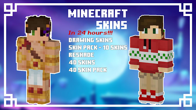 Create or draw minecraft skin by Artem_k5 | Fiverr