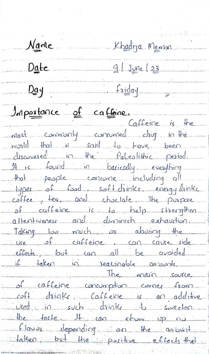 Do typing in word, pdf, assignment and hand writing by Khadijamemon1 ...