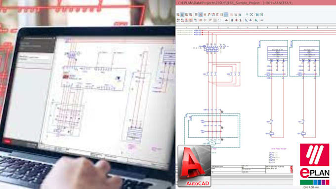 Draw electrical schematic diagram drawing in eplan, autocad by Ibrahim92611 | Fiverr