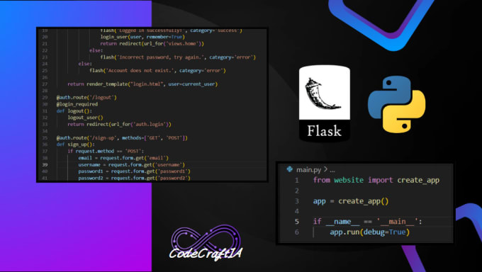 Create Python Flask Web Application Api Backend Developer By Codecraftia Fiverr