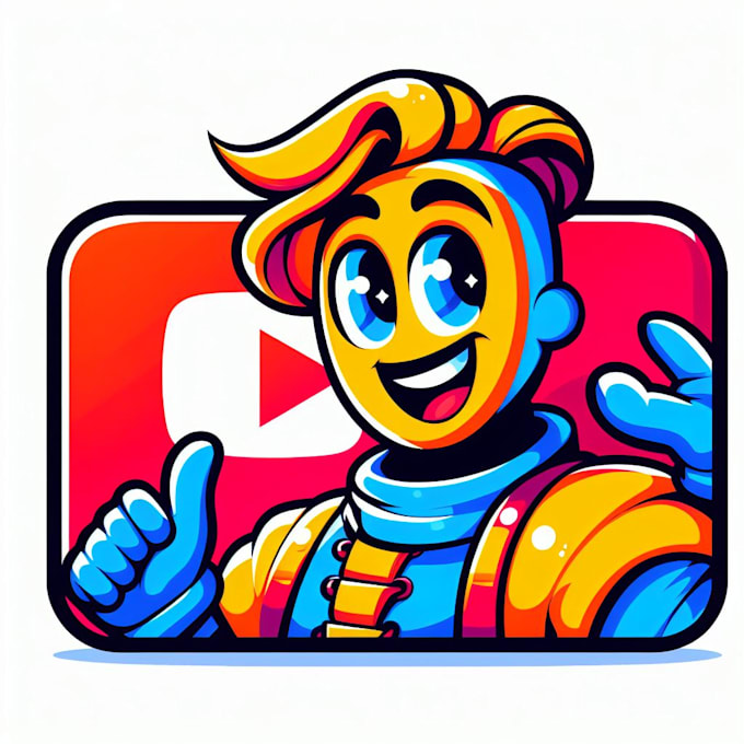 Cartoon youtube draw attractive thumbnail design in just 2 hour by ...