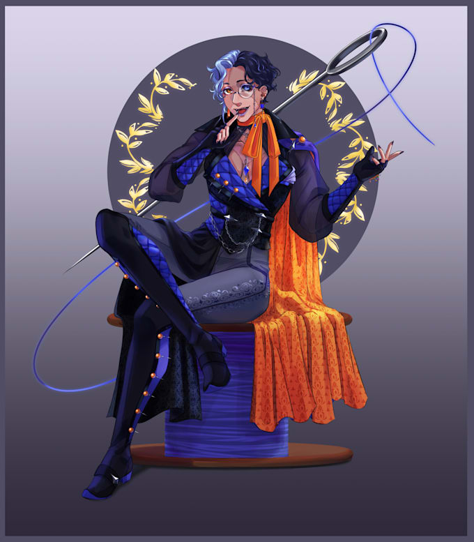 Do custom character splash art by Inky_caroline | Fiverr