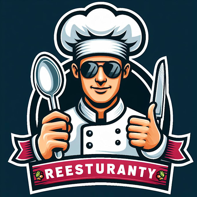 Make unique professional chef restaurant mascot logo in very short time ...