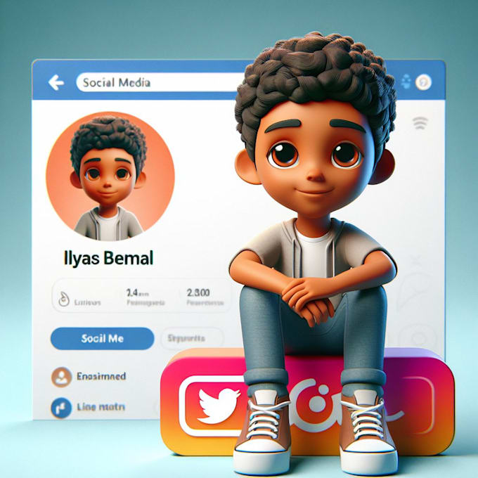 Design a 3d logo for your personal account by Ilyas_14 | Fiverr