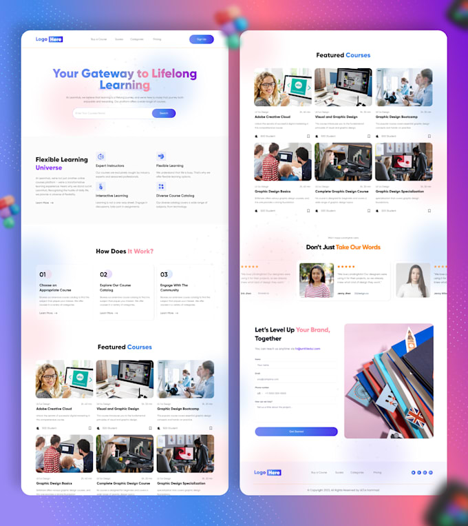 Design website ui ux and landing page ui in figma design by Junaidkk298 ...