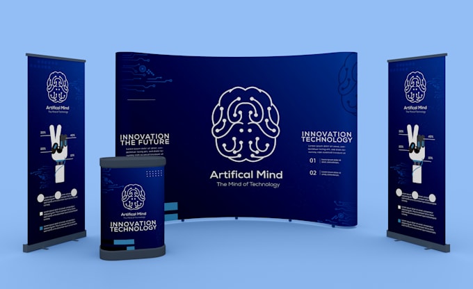 Design trade show booth and backdrop for exhibition in 24 hrs by ...