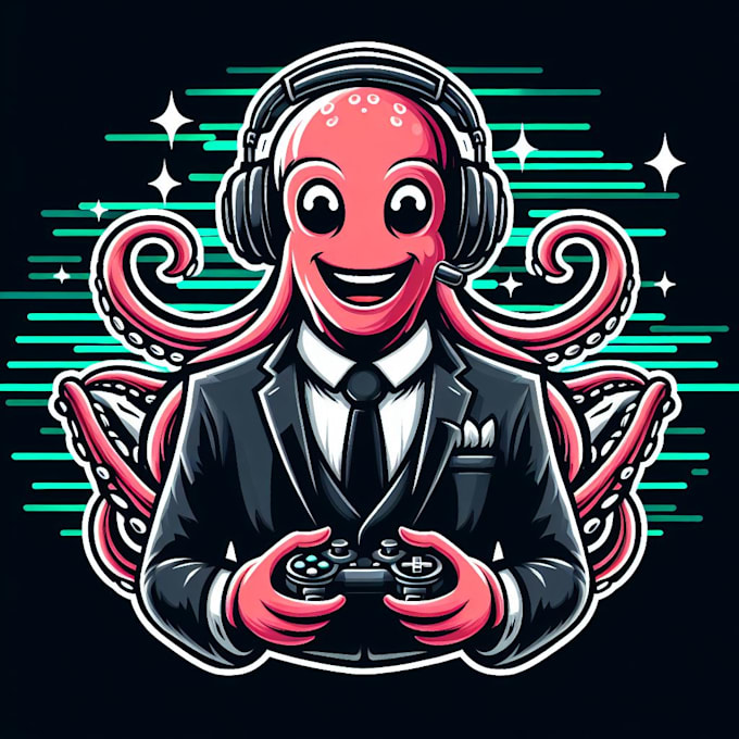 Make an amazing octopus gaming mascot logo in 24 hours by Ujrev_enoin ...