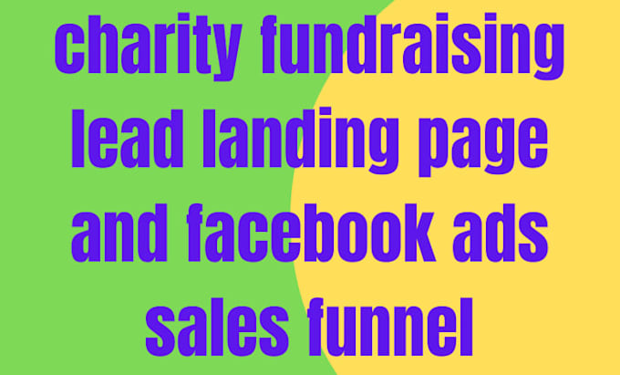 Setup charity fundraising lead landing page facebook ads sales funnel ...