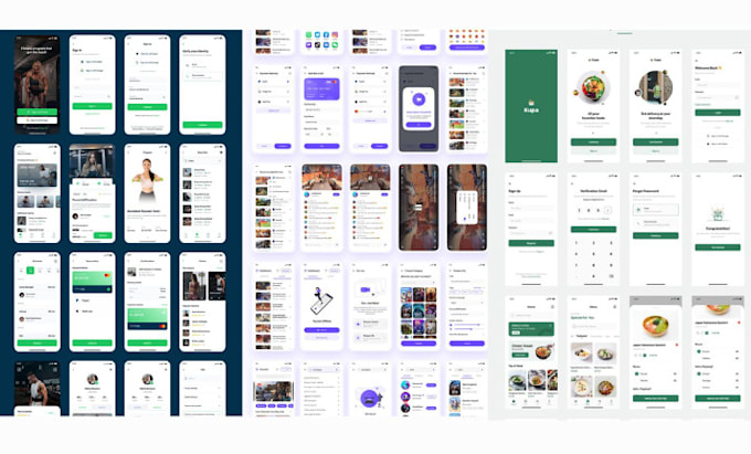 Create responsive mobile app ui ux or app design with figma by Medlako | Fiverr