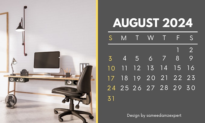 Create amazing digital calendar design by Sameedamzexpert | Fiverr