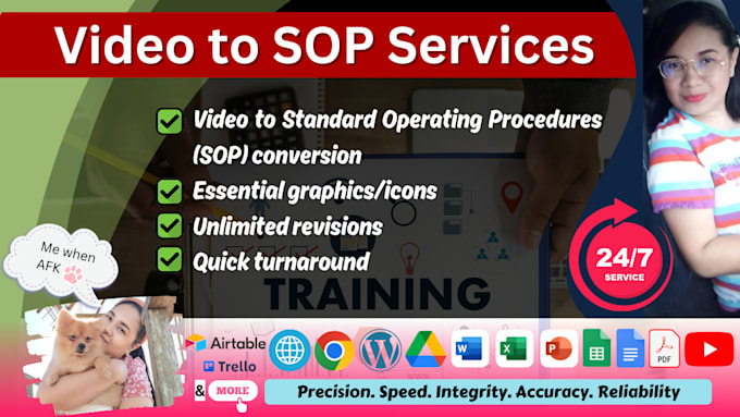 Convert your videos into detailed easy to follow sops by Arlenecosto ...