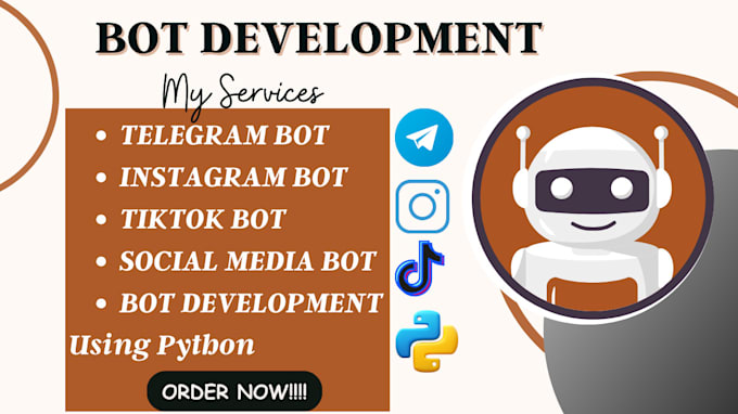 Develop a telegram bot instagram bot tiktok bot using python by ...