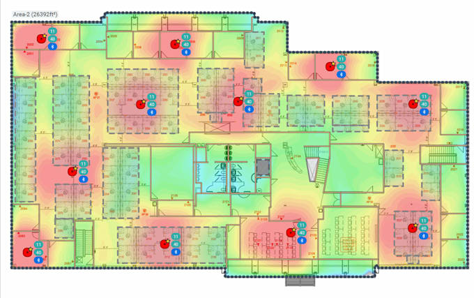 Provide usa based extensive ekahau wifi heatmaps and designs by ...