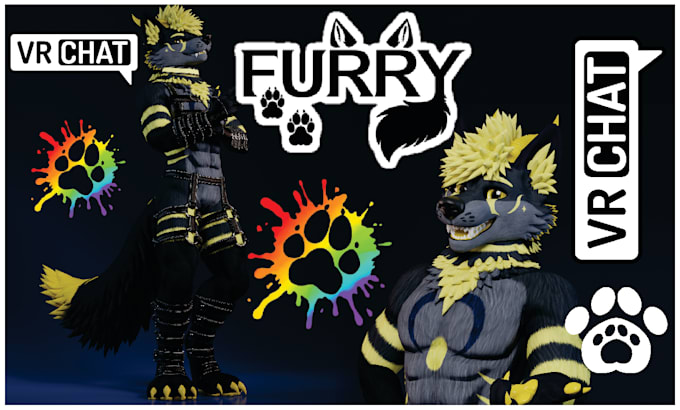 Create custom 3d furry avatar, nsfw model for vrchat, vtuber, games by ...