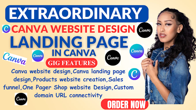 Create extraordinary canva website, canva website design, landing page ...