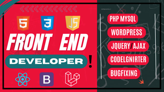 Both react frontend developer, front end developer, front end website ...