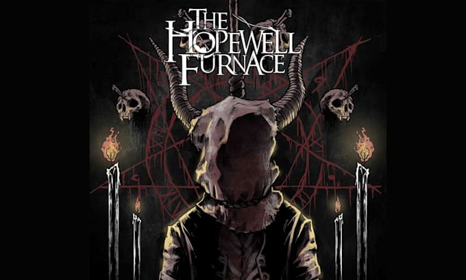 Draw dark art illustration, heavy metal album cover artwork, heavy ...