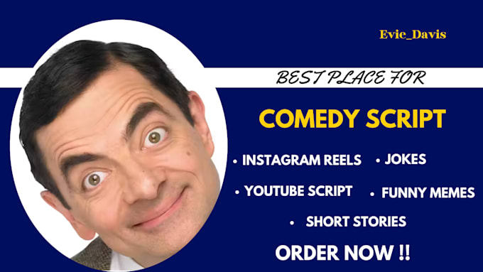 Ghostwrite comedy script, short stories, funny memes, jokes, funny ...