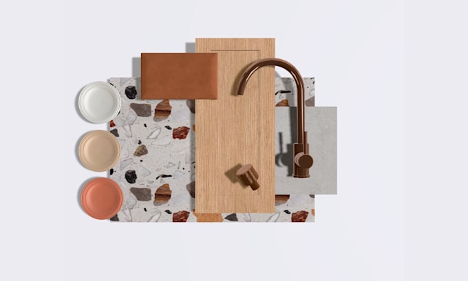 Create a beautiful material board for your spaces by Elisaloda | Fiverr