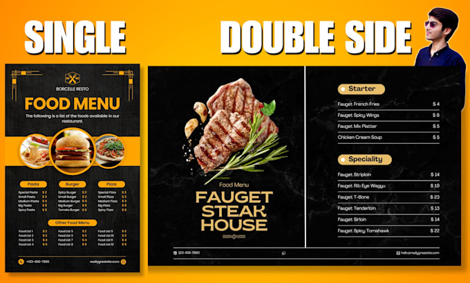 Create professional restaurant menu designs food menus and flyer by ...