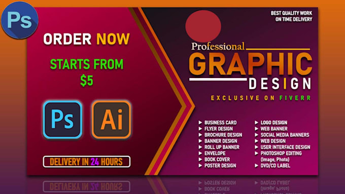 Custom desgin adobe illustrator photoshop logo by Fatima796 | Fiverr