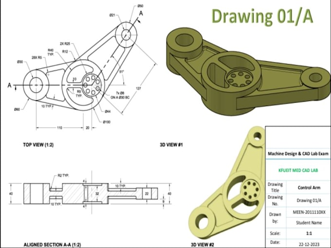 Do 2d and 3d technical drawing using solidworks and mechanical ...