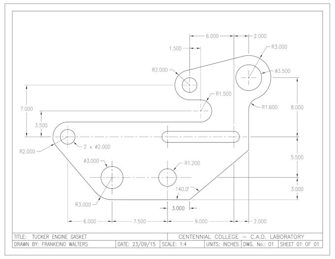 Produce and revise drawings of simple parts by Frankeino | Fiverr