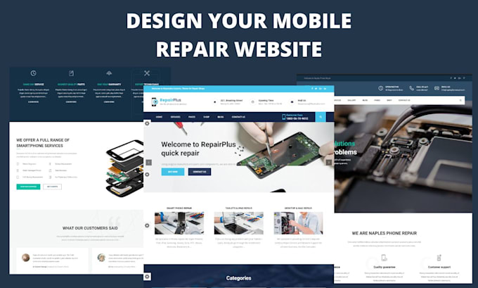 Build mobile or phone repair website, computer repair website, laptop ...