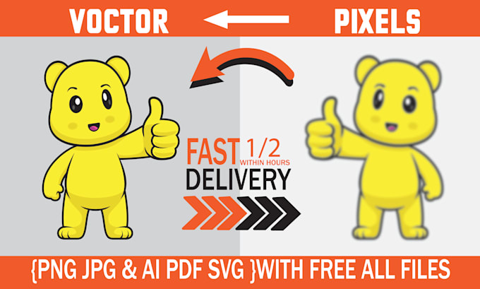 Vectorize image vector tracing edit convert low pixels trace redraw ...