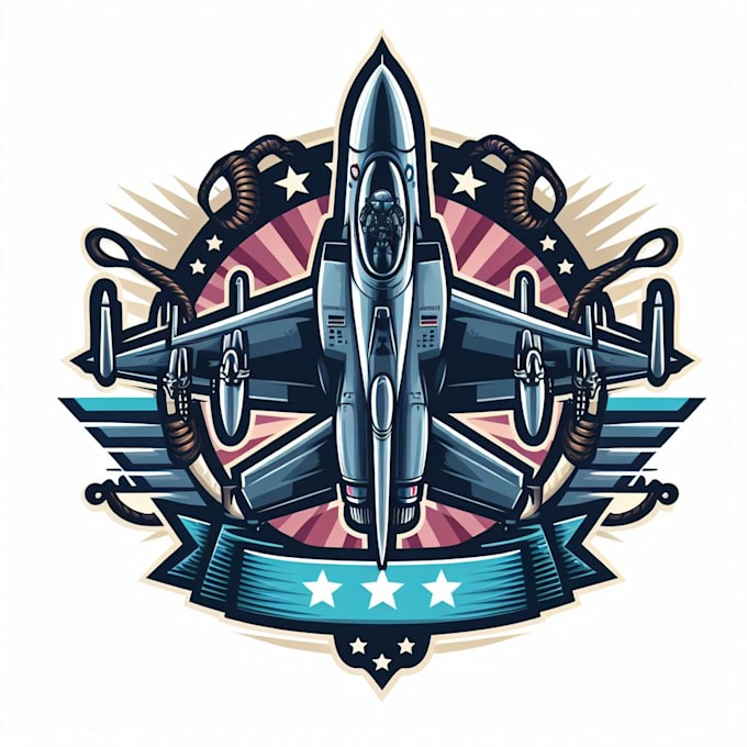 Make fighter aircraft mascot logo design for you in very short time by ...