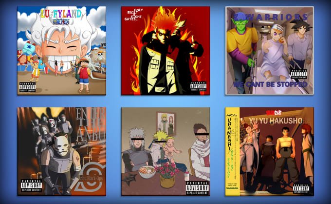 Custom anime album cover art, hip hop, rap, single, ep , mixtape, music ...