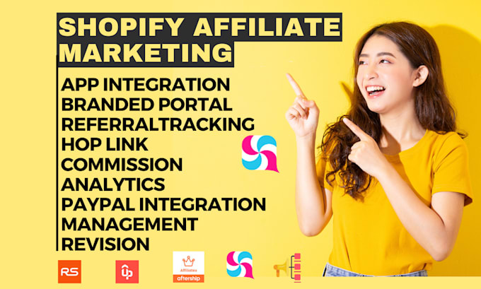 Setup shopify affiliate program goaffpro uppromote referral candy bixgrow by Nat_pixels | Fiverr
