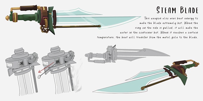 Design weapons and props for games and animation by Emilyksart | Fiverr