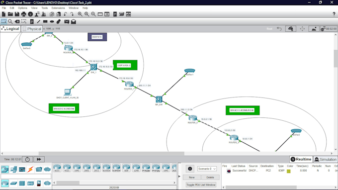 Do complex network design and configurations in cisco packet tracer by Ilegieunojustus | Fiverr