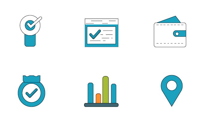 Design custom trendy icons for you by Abdulmajid372 | Fiverr