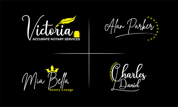 Design signature, scripted, handwritten or autograph logo for you by ...