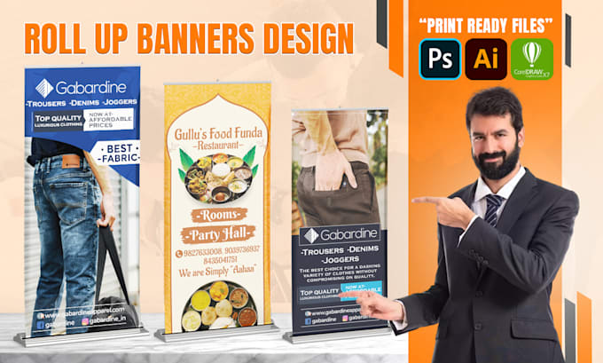 Design modern roll up, standee, pull up or pop up banner by ...