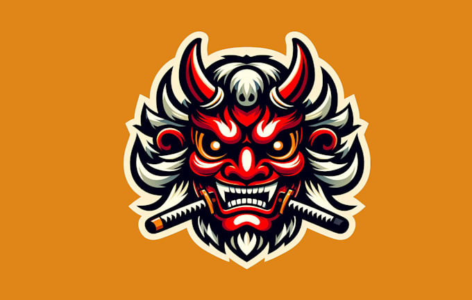 Create japanese tengu mask mascot logo in 14 hours by Sevok_rnome | Fiverr