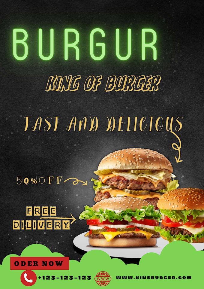 Design eye catching food posters , menu cards , banners by Orion_arts7 ...