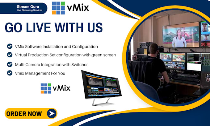 Setup and operate vmix for professional live streaming by Techijoker | Fiverr