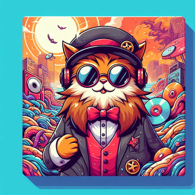 Design cartoon album cover, mixtape or single cover art by Apiaster ...