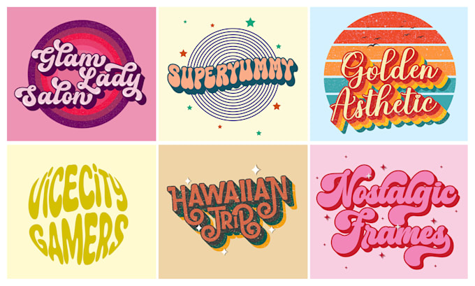 Design custom hand lettering, retro script typography, font logo by ...