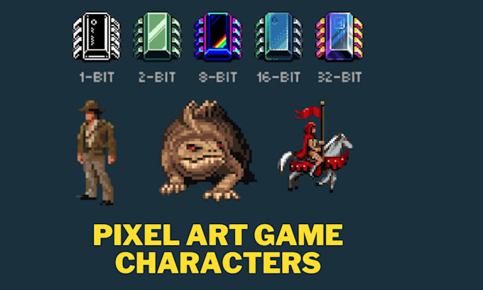 Draw And Animate 32 64 Pixel Art Game Character Portrait Asset Sprite Sheet By Kenneth069