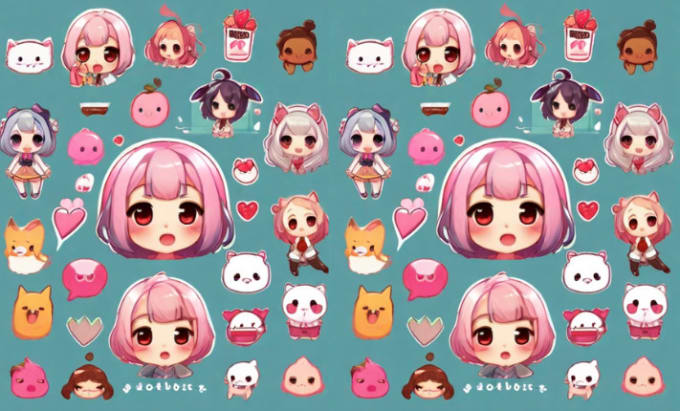 Create Cutest Emotes Sub Badge Anime Vtuber Animated For Twitch And